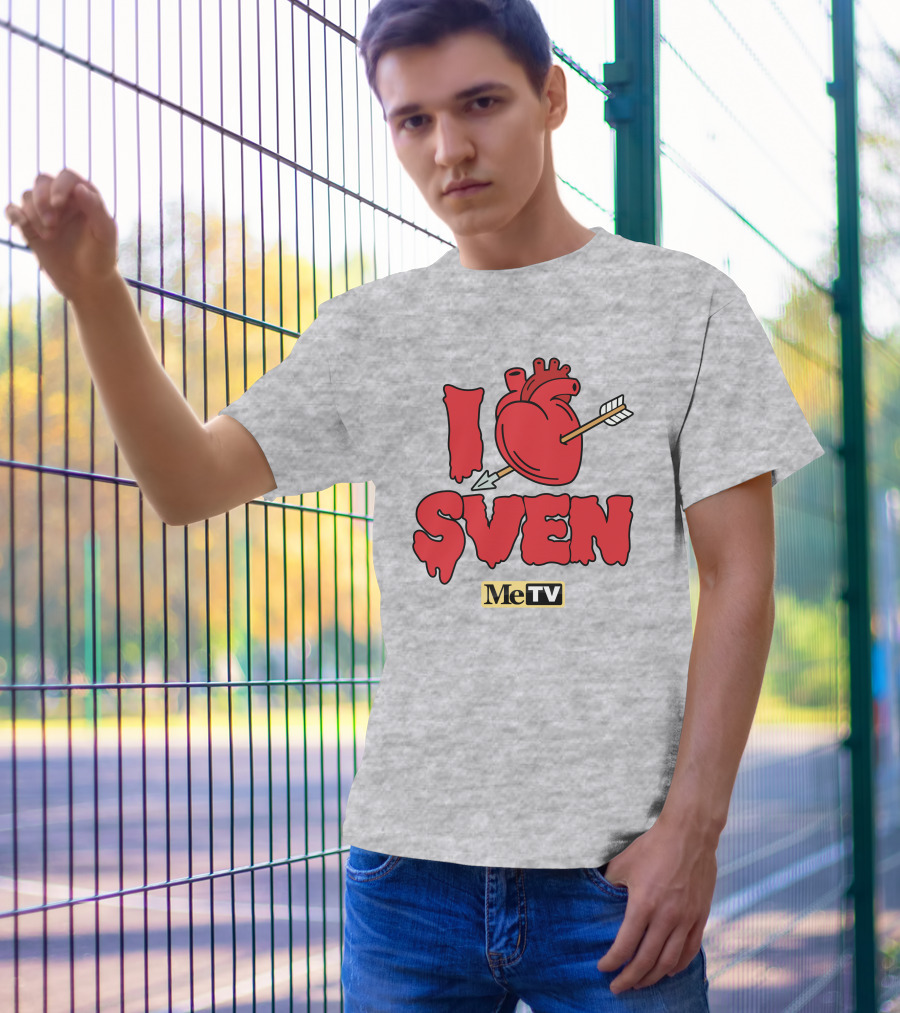 MeTV Store I Heart Sven With Anatomical Heart And Arrow T-Shirt