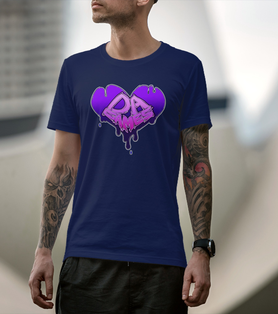 DA Games Purple Heart Valentine's Retro Gamer T-Shirt