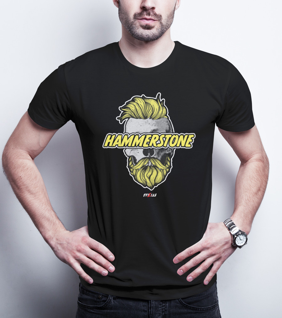 Hammerstone MLW Skull Pro Wrestling Tees Alex Hammerstone T-Shirt