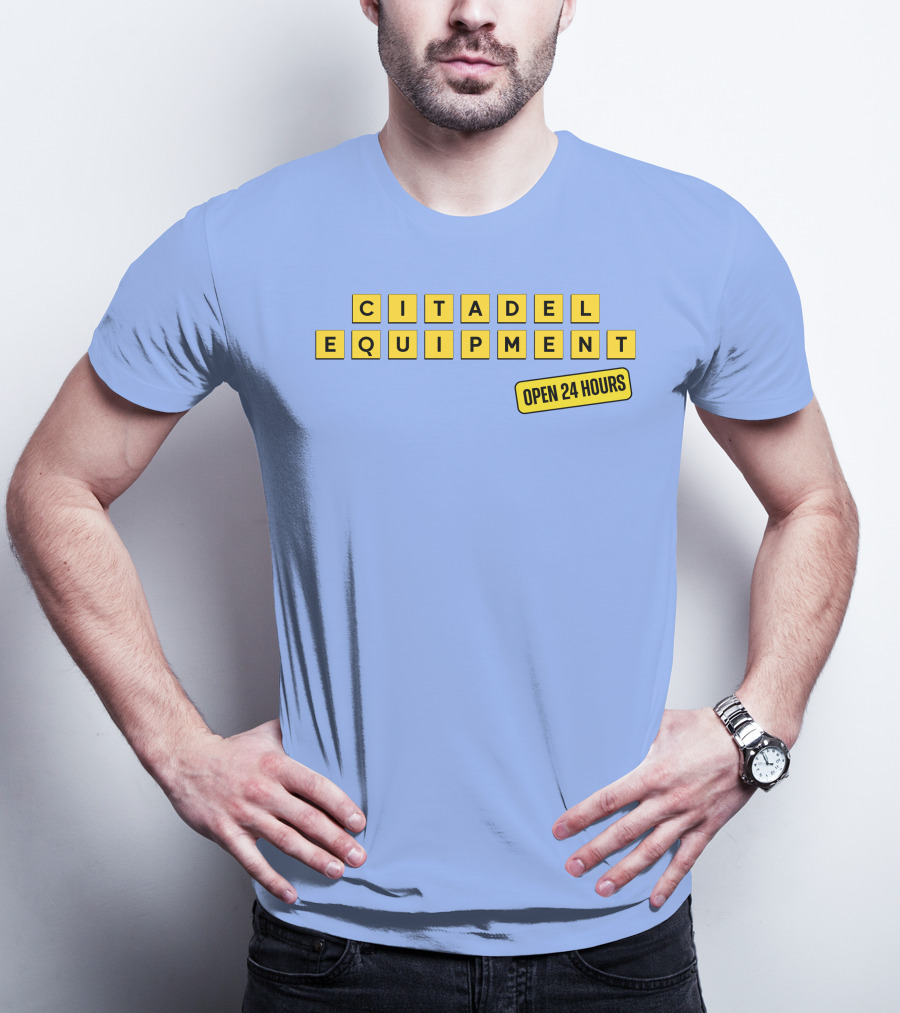 Citadel Equipment Open 24 Hours Kevin Yeager T-Shirt