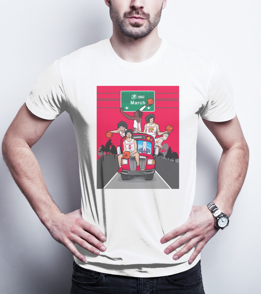 Rutgers Scarlet Knights Basketball March Madness Road Trip To Dayton Ohio T-Shirt