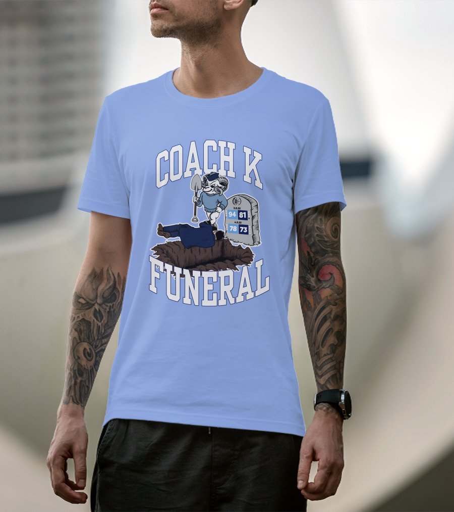Coach K Funeral Barstoolbigcat March Game Dates Tombstone T-Shirt