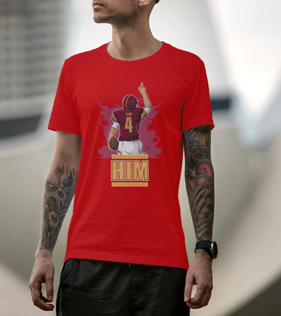 HIM 4 Football Artwork T-Shirt
