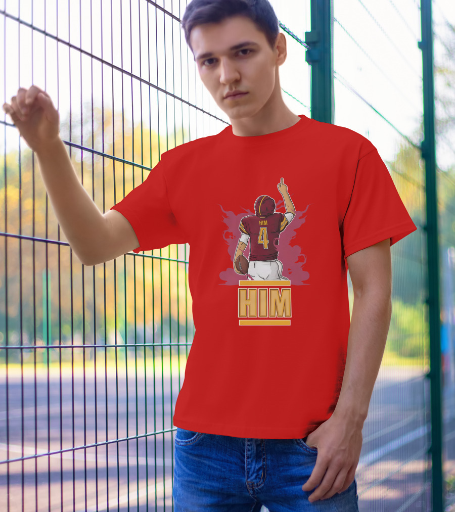 HIM 4 Football Artwork T-Shirt