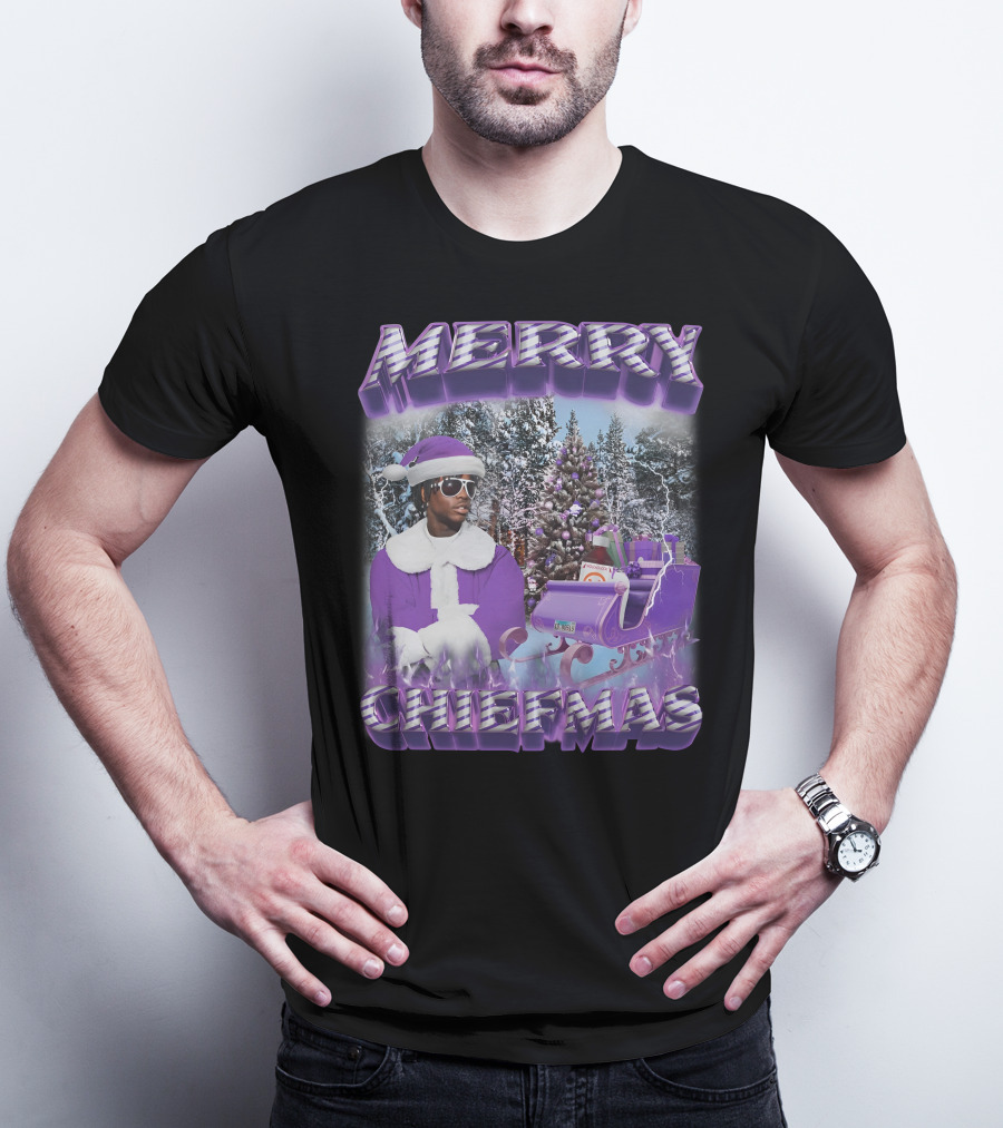 Merry Chiefmas Purple Santa Winter Wonderland T-Shirt