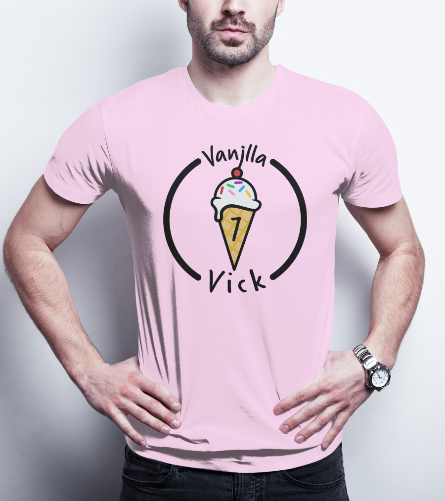 Vanilla Vick Ice Cream Cone No Border T-Shirt