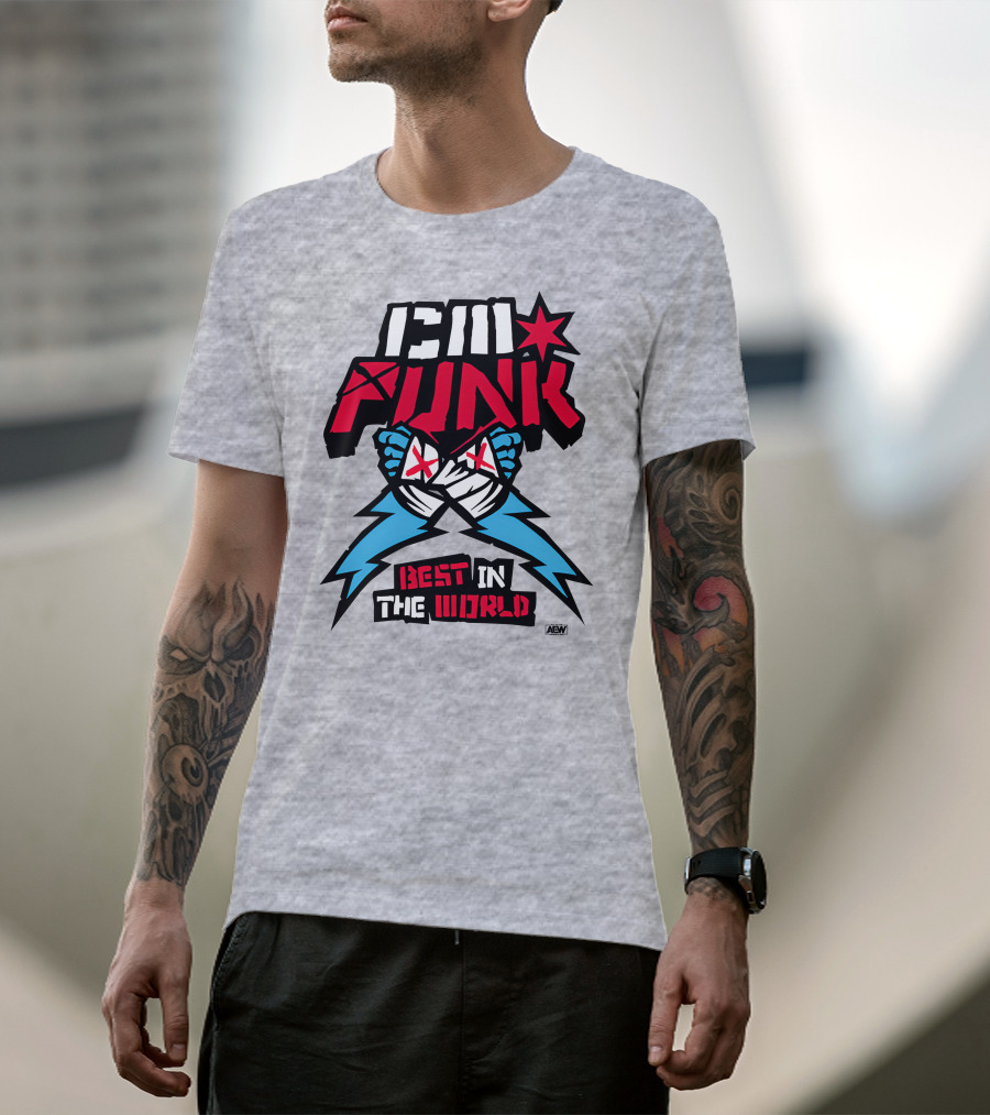 CM Punk AEW Best In The World Supercharged Ringer T-Shirt