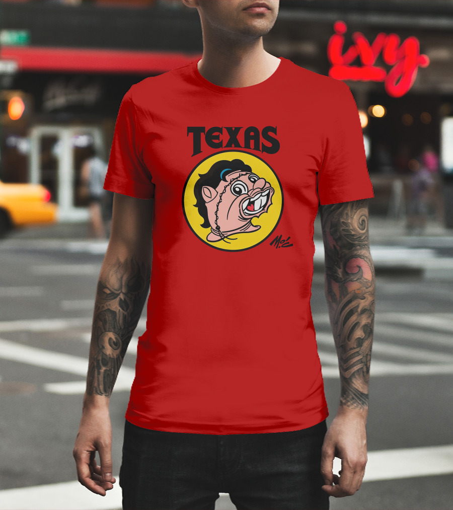 Texas Moc Heather Buckley Mo'e Cartoon T-Shirt