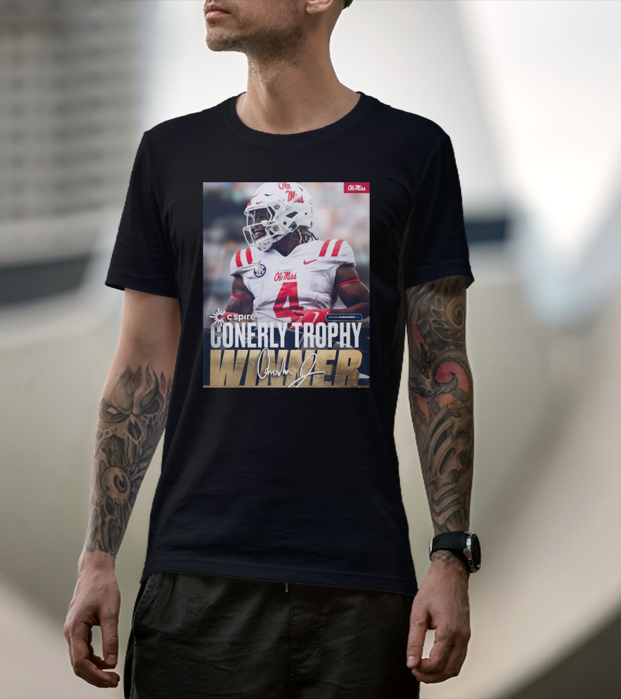 C Spire Conerly Trophy Winner Ole Miss Quinshon Judkins T-Shirt