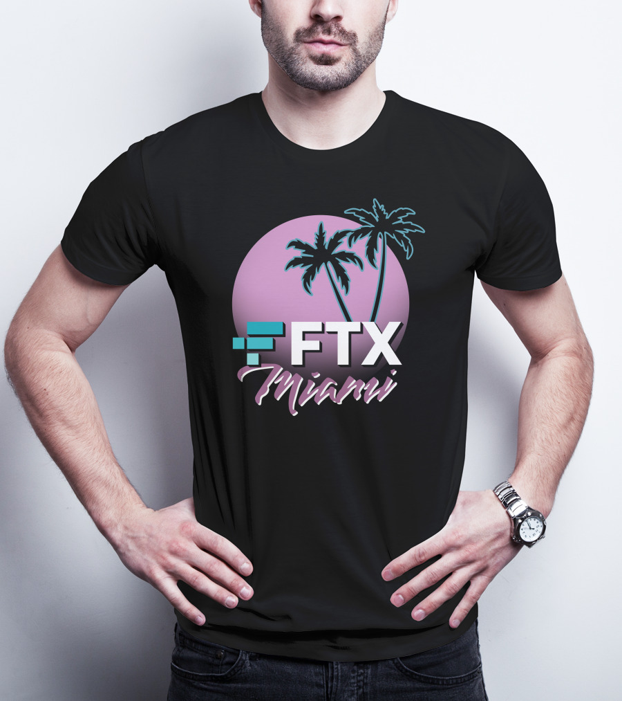 Dan Le Batard Show With Stugotz FTX Miami Palms Retro Sun T-Shirt