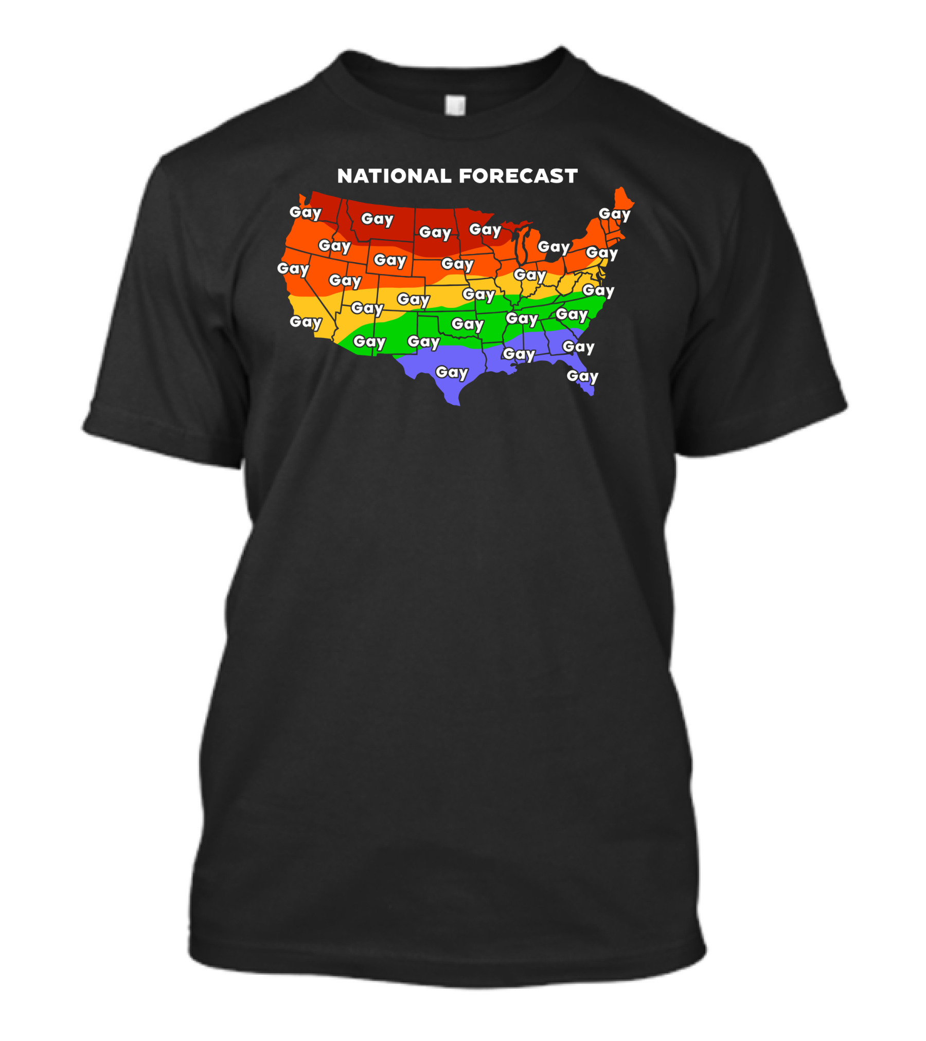 National Forecast Gay Map Shirts That Go Hard T-Shirt