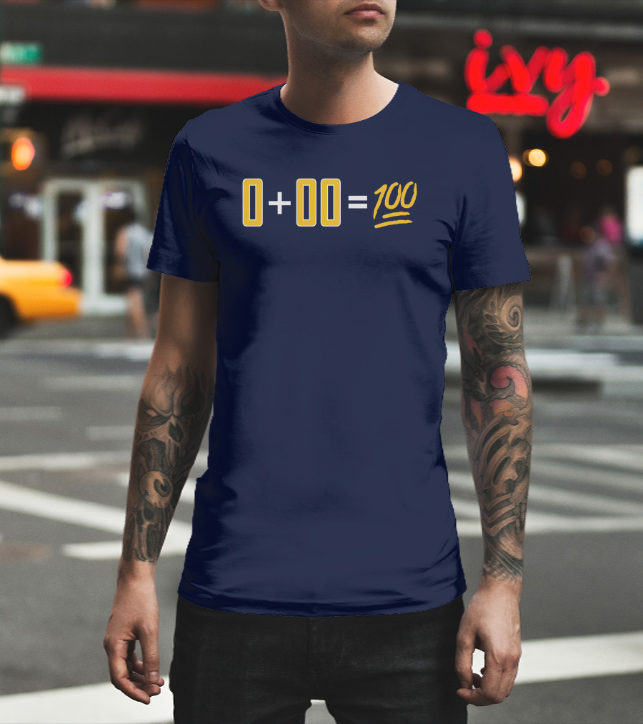 0+00=100 Obvious Equation With Emphasis T-Shirt