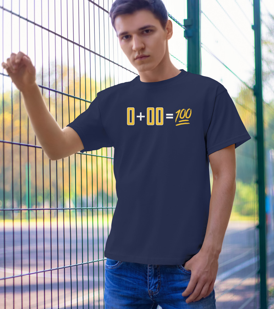 0+00=100 Obvious Equation With Emphasis T-Shirt