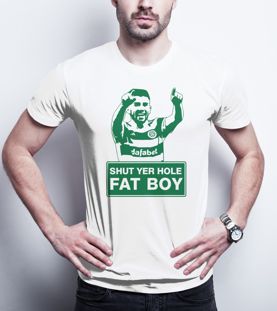 Greg Taylor Shut Yer Hole Fat Boy Celtic Football Dafabet T-Shirt