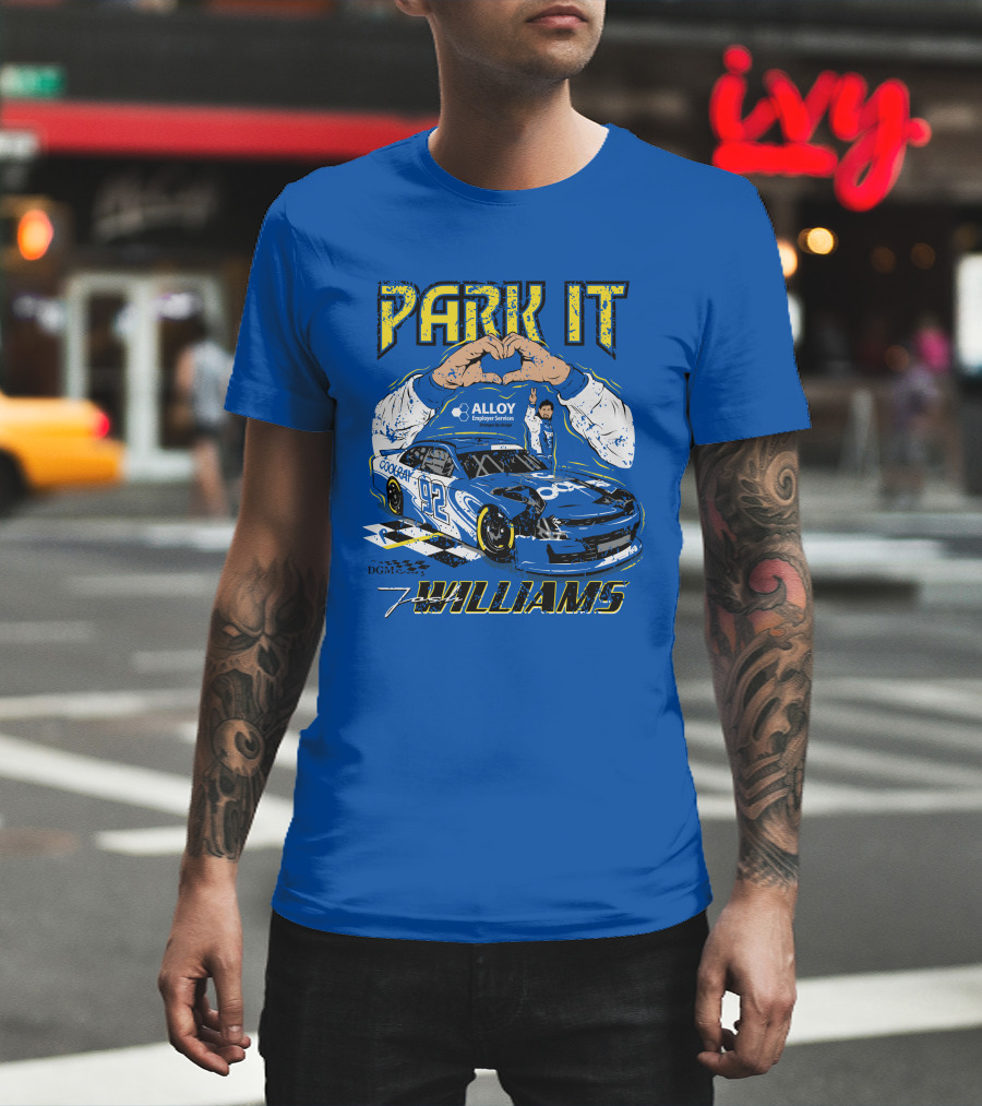 Park It Josh Williams Alloy Employer Services Race Car 92 Williams T-Shirt