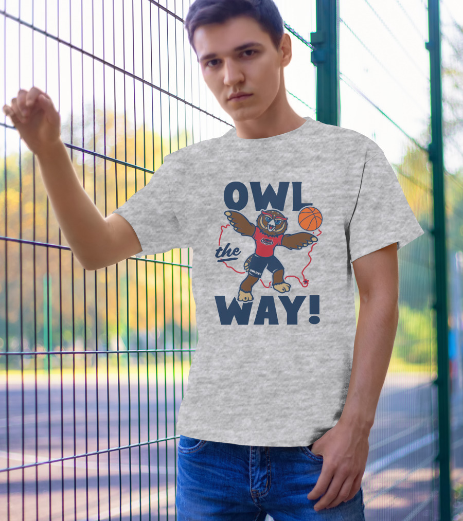 Owlsey Basketball Owl The Way Florida Atlantic T-Shirt