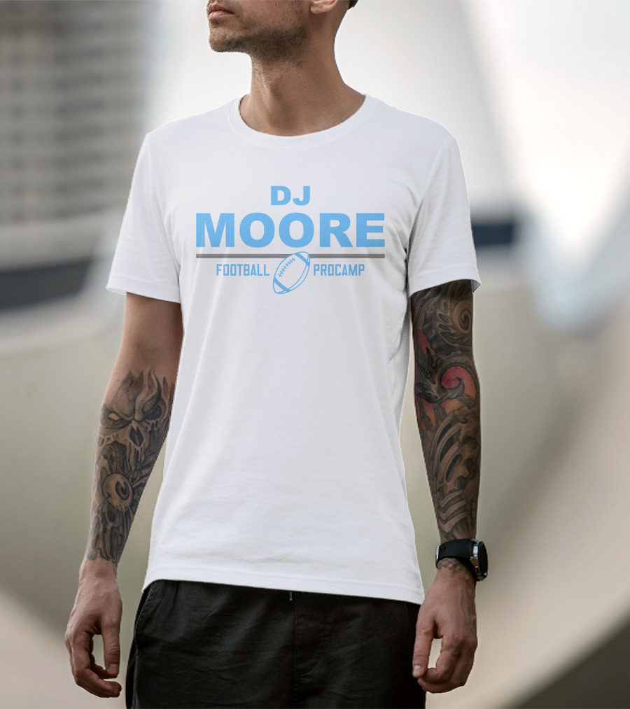DJ Moore Football Procamp Official Event Logo With Football T-Shirt