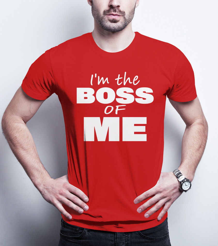 Texas Paul Schroder I'M The Boss Of Me Bold Red T-Shirt