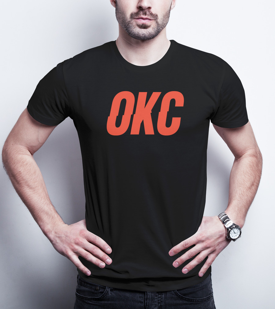 Mark Daigneault OKC Bold Orange Lettering T-Shirt