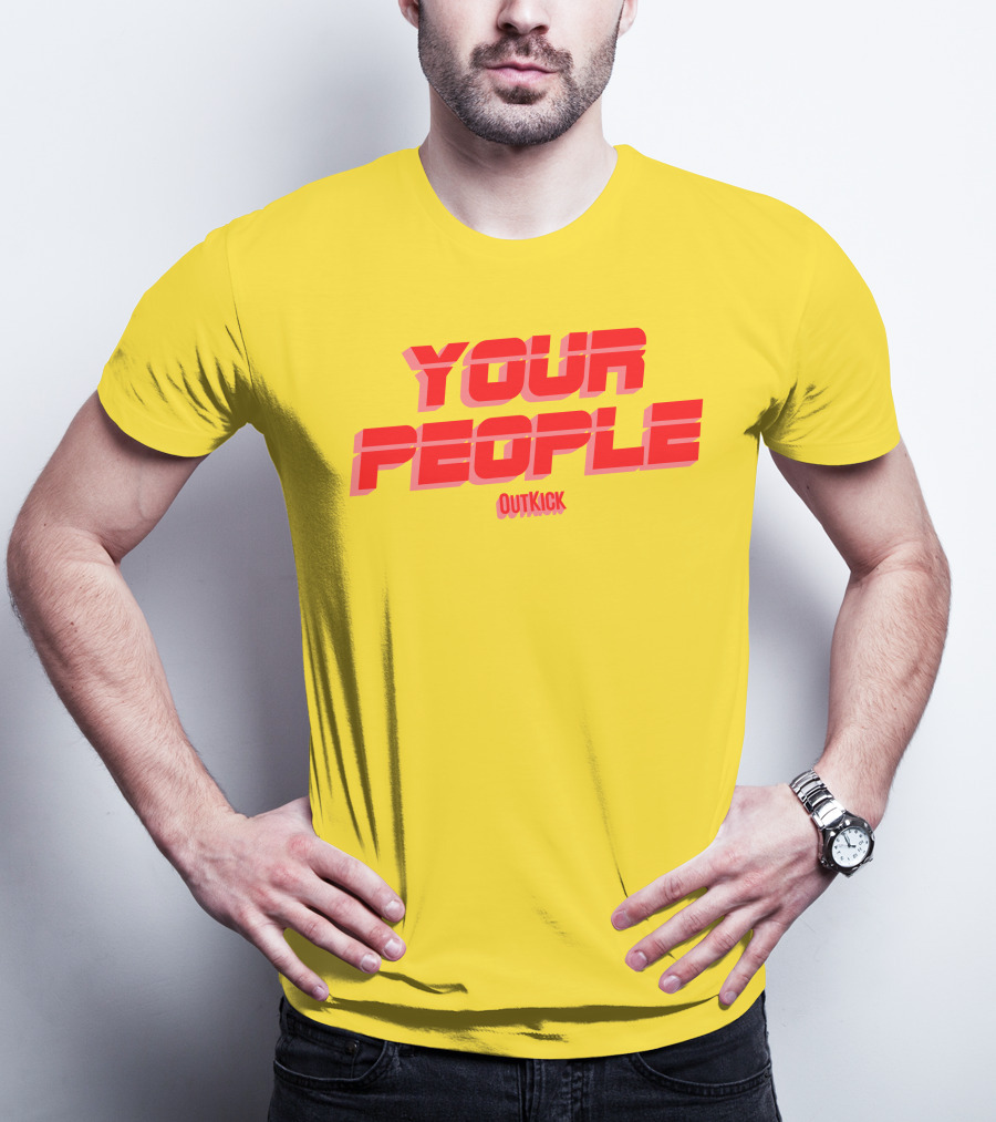 Your People Outkick Red Text T-Shirt
