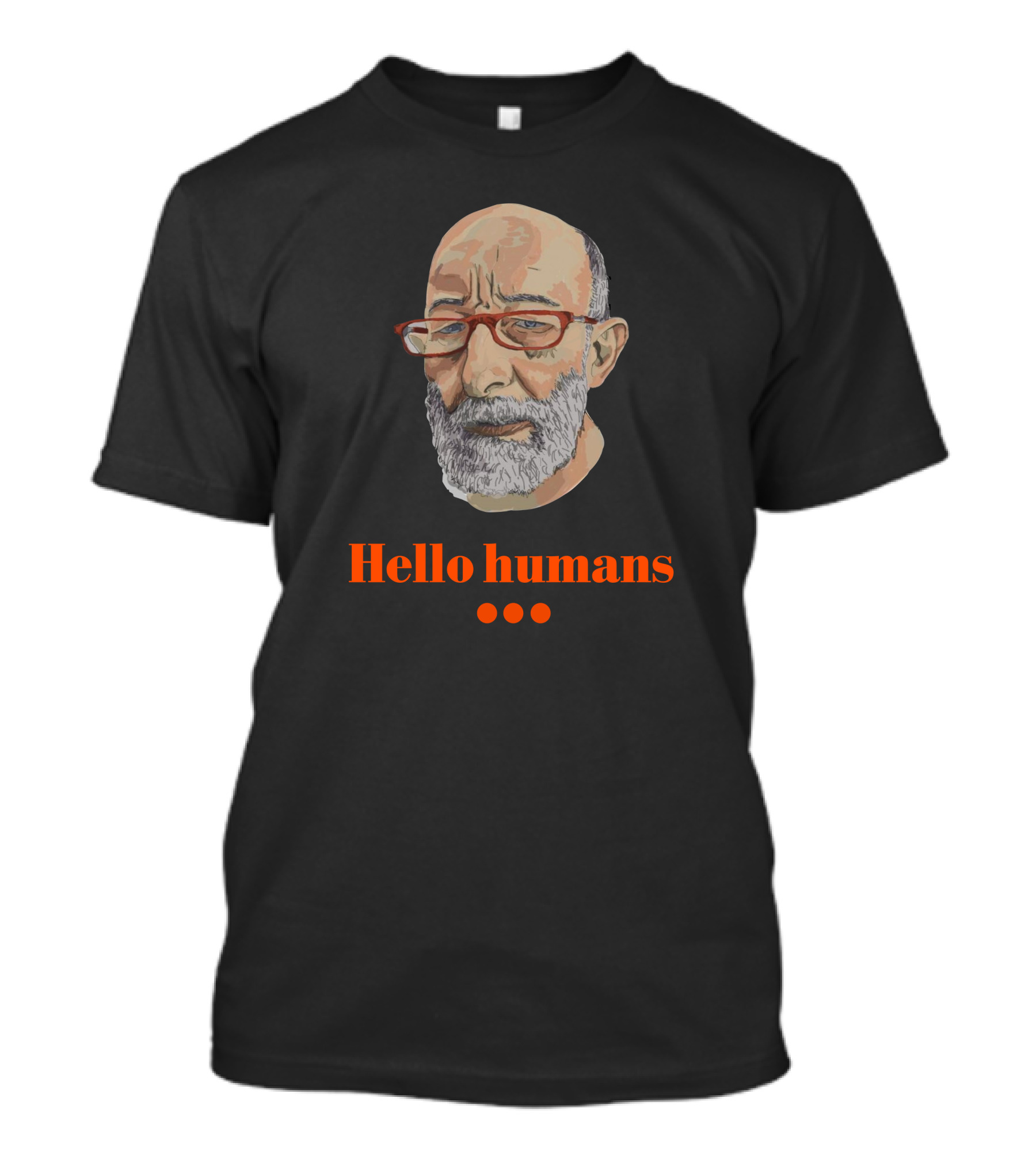 Hello Humans With Bearded Man T-Shirt