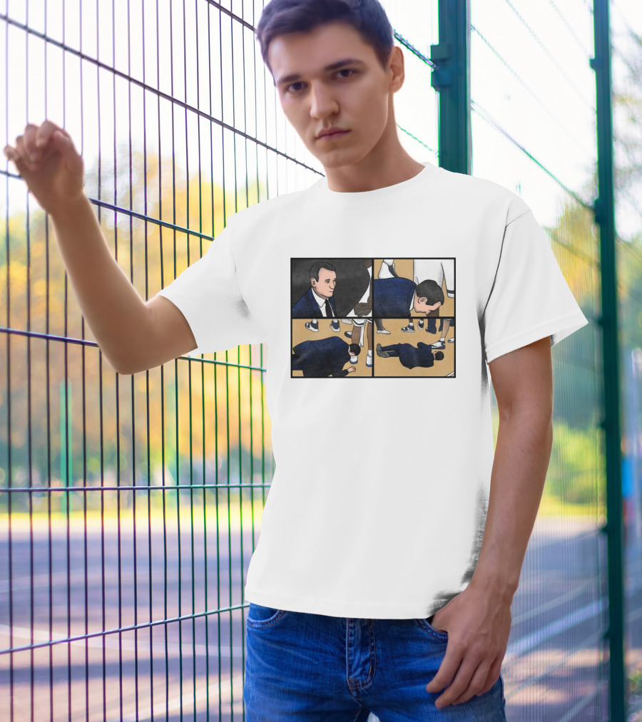 Big Cat Collapse Basketball Comic Panel T-Shirt