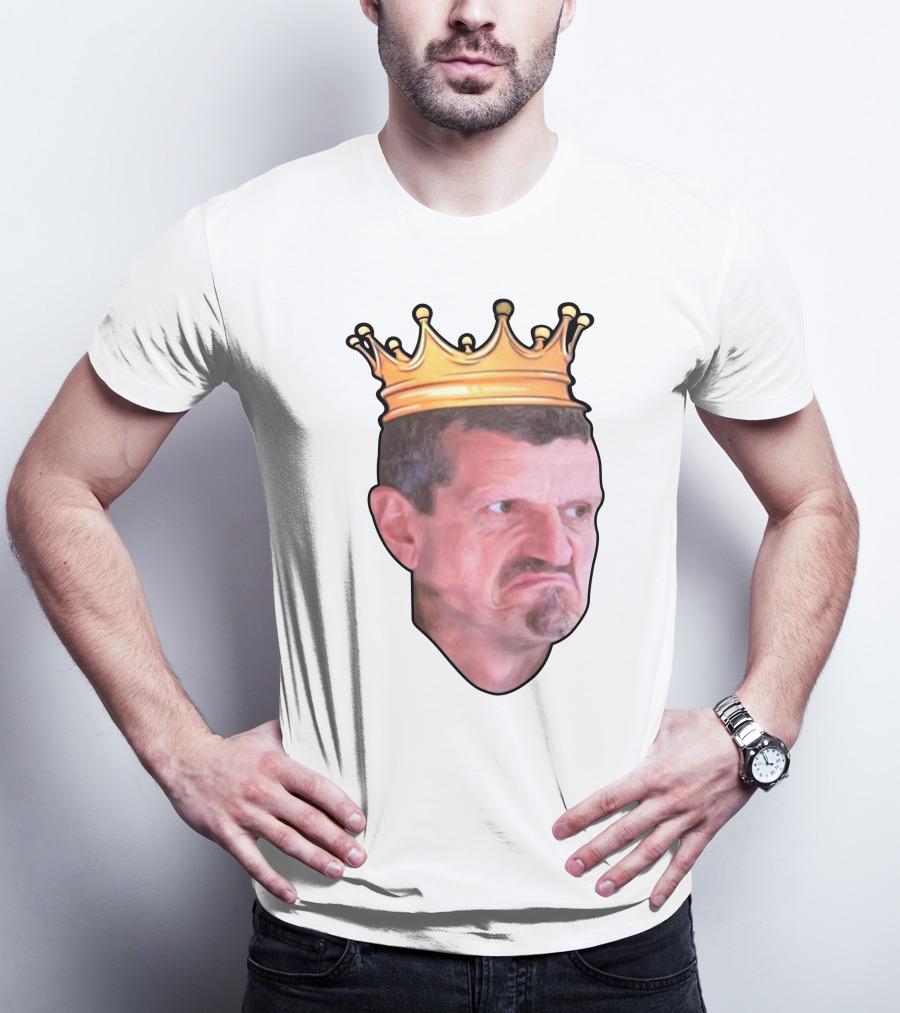 Haas F1 Team Bahrain GP Guenther Steiner King Crown T-Shirt