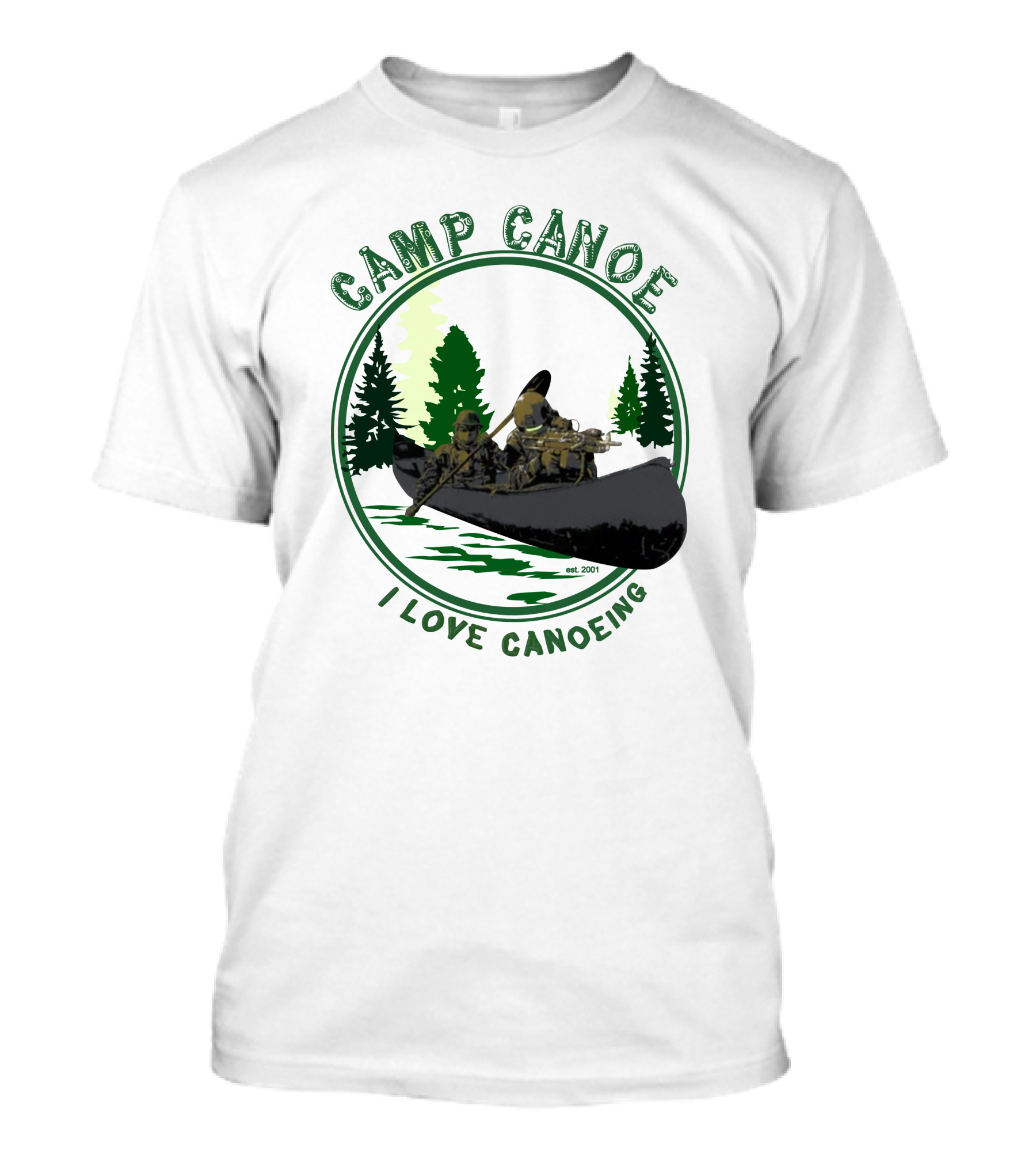 Camp Canoe I Love Canoeing Est. 2001 T-Shirt