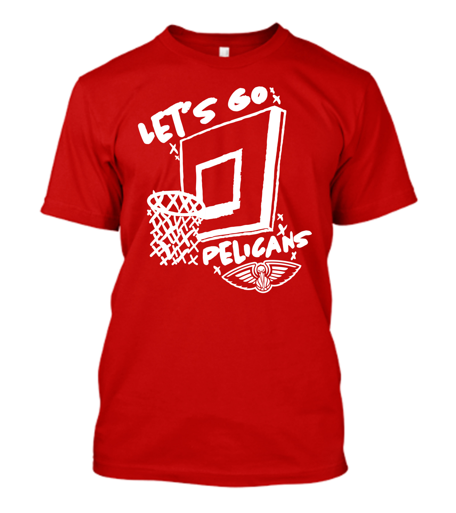 Let's Go Pelicans Basketball Hoop T-Shirt