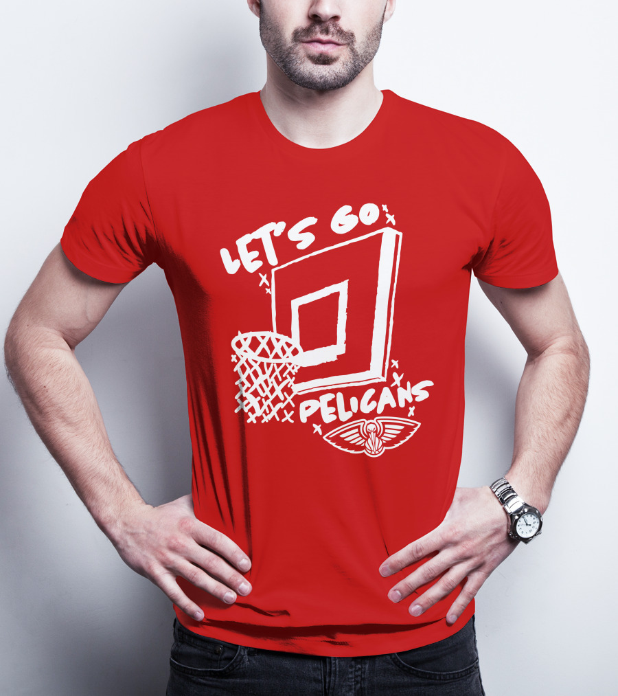 Let's Go Pelicans Basketball Hoop T-Shirt