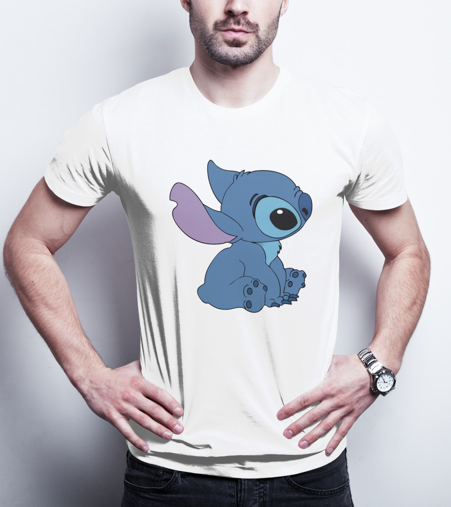 Stitch 1 Cute Cartoon Character Sitting Disney T-Shirt