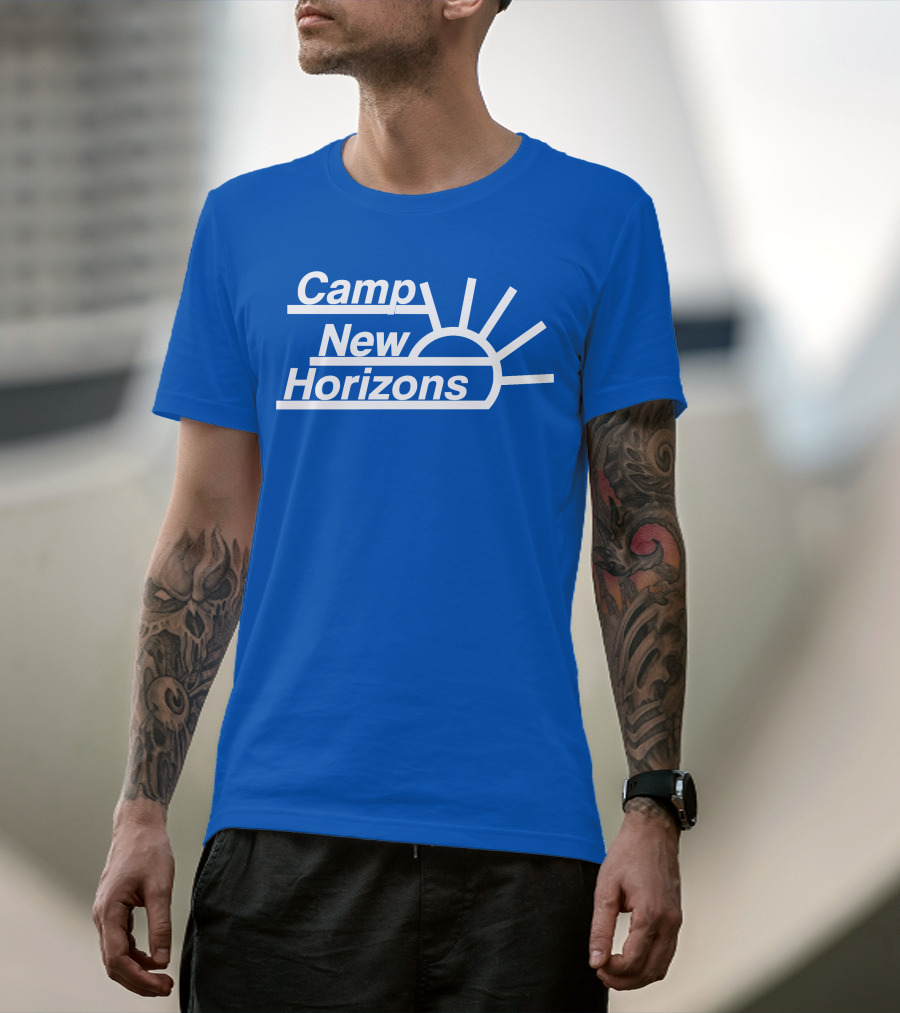 Camp New Horizons Camper Sunrise T-Shirt