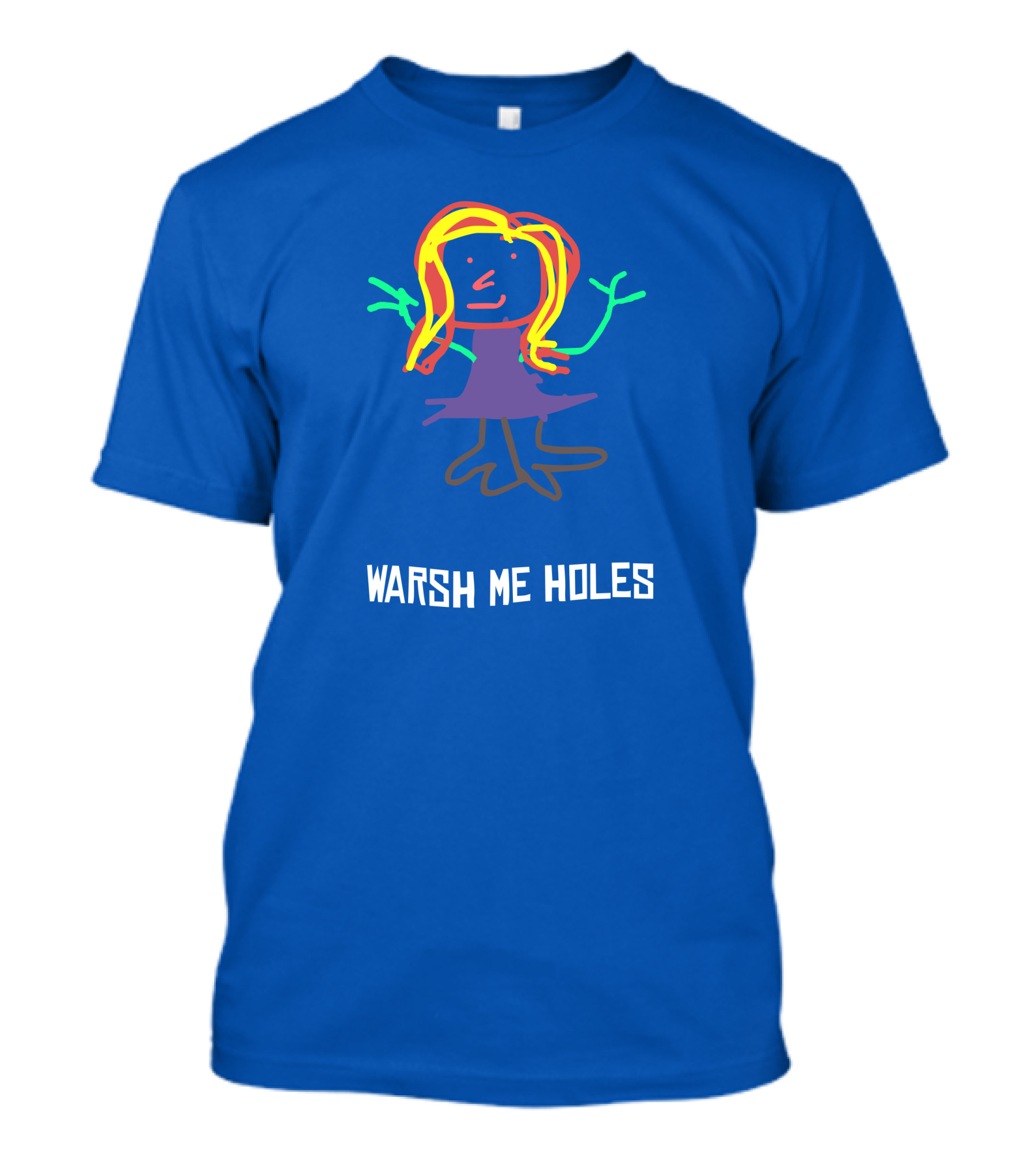 Deirdre Warsh Me Holes Colorful Stick Figure T-Shirt