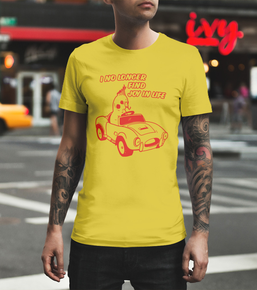 I No Longer Find Joy In Life With Driving Bird In Car T-Shirt