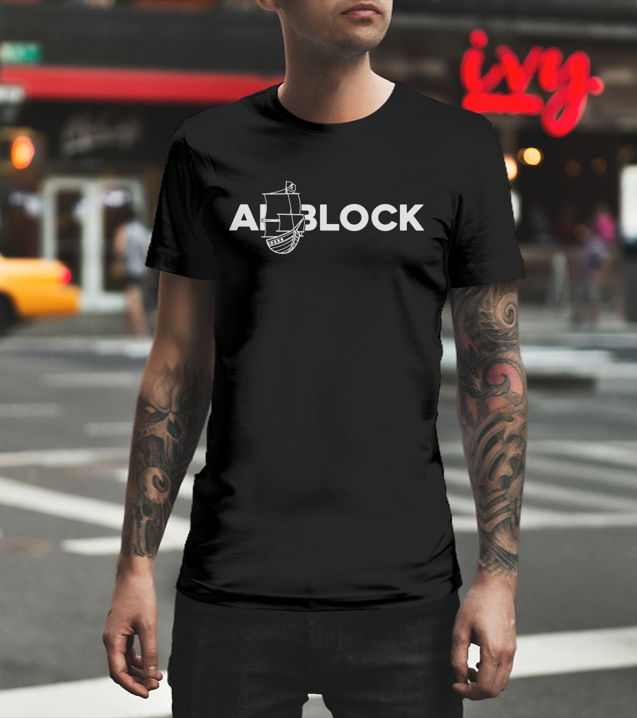 Adblock Linus Tech Tips Privateer Ship T-Shirt