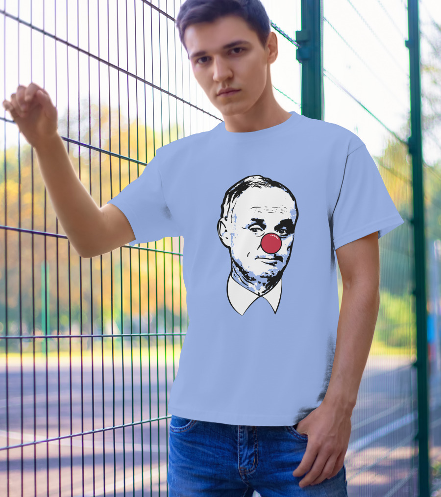 Clown Rob Manfred Blue Background Red Nose T-Shirt