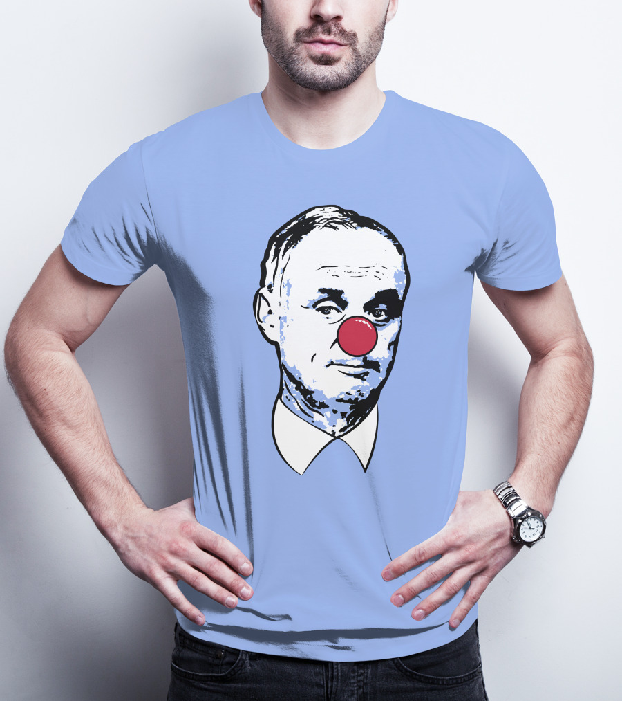 Clown Rob Manfred Blue Background Red Nose T-Shirt
