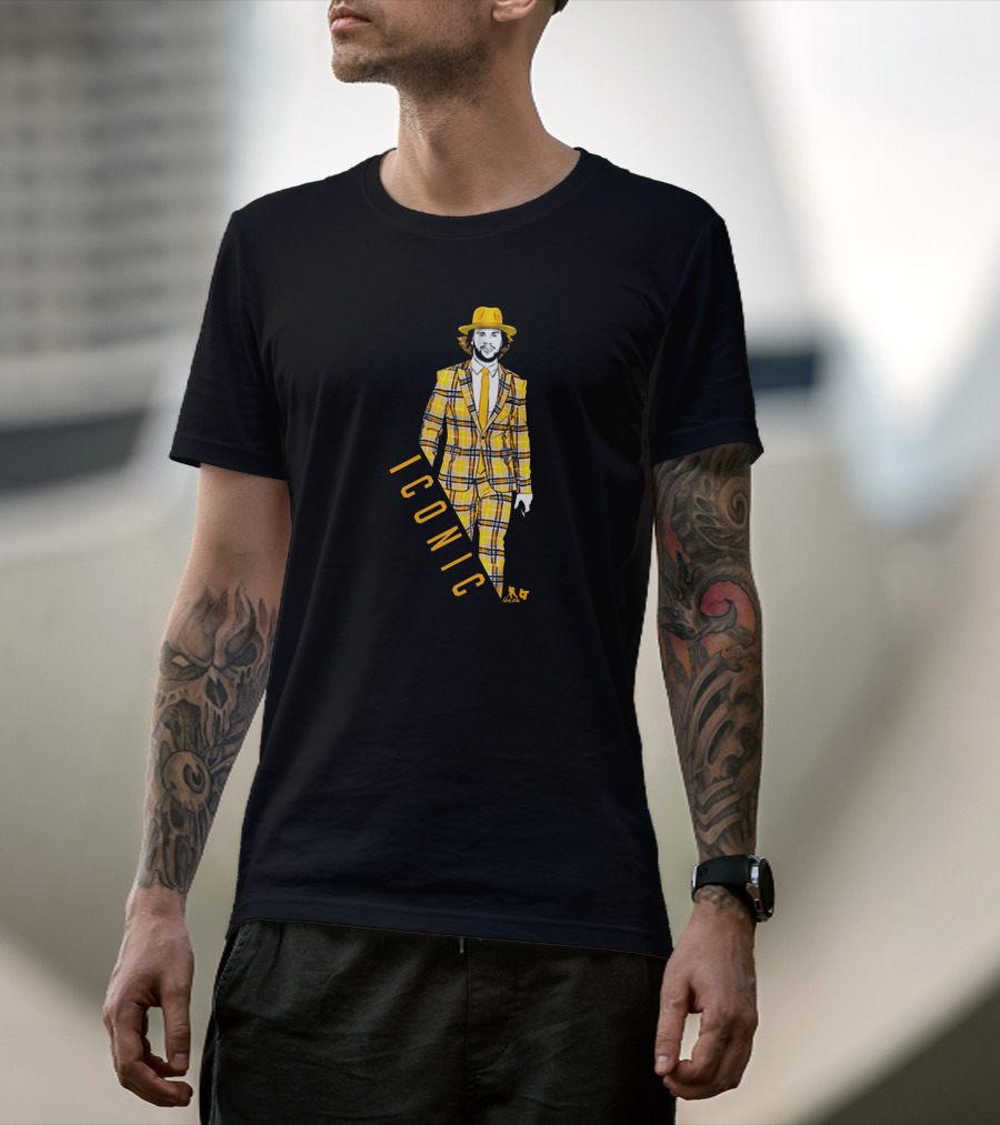 David Pastrnak Iconic Yellow Plaid Suit T-Shirt