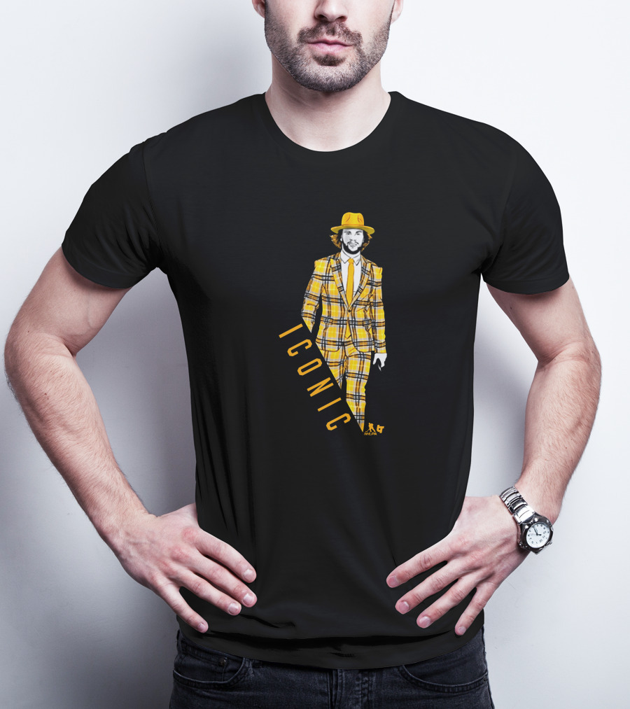 David Pastrnak Iconic Yellow Plaid Suit T-Shirt