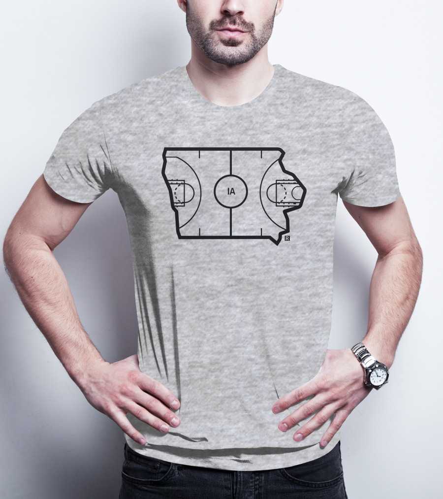 IA Basketball Court Map T-Shirt