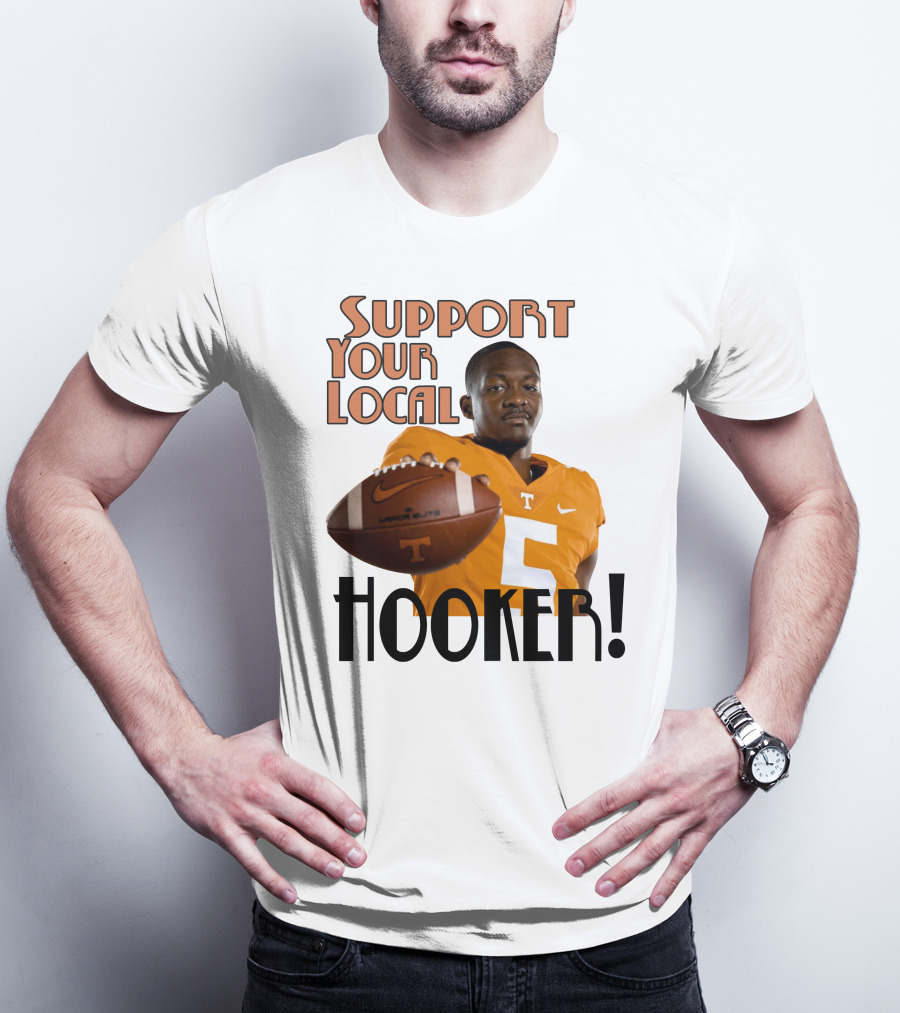Hendon Hooker Support Your Local Hooker Tennessee Volunteers Football T-Shirt
