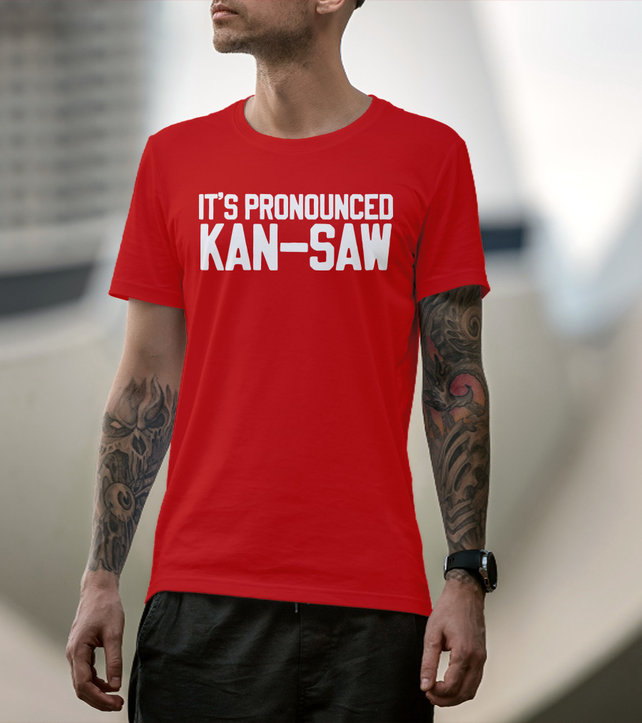 Hogs It's Pronounced Kan Saw Arkansas Razorbacks T-Shirt