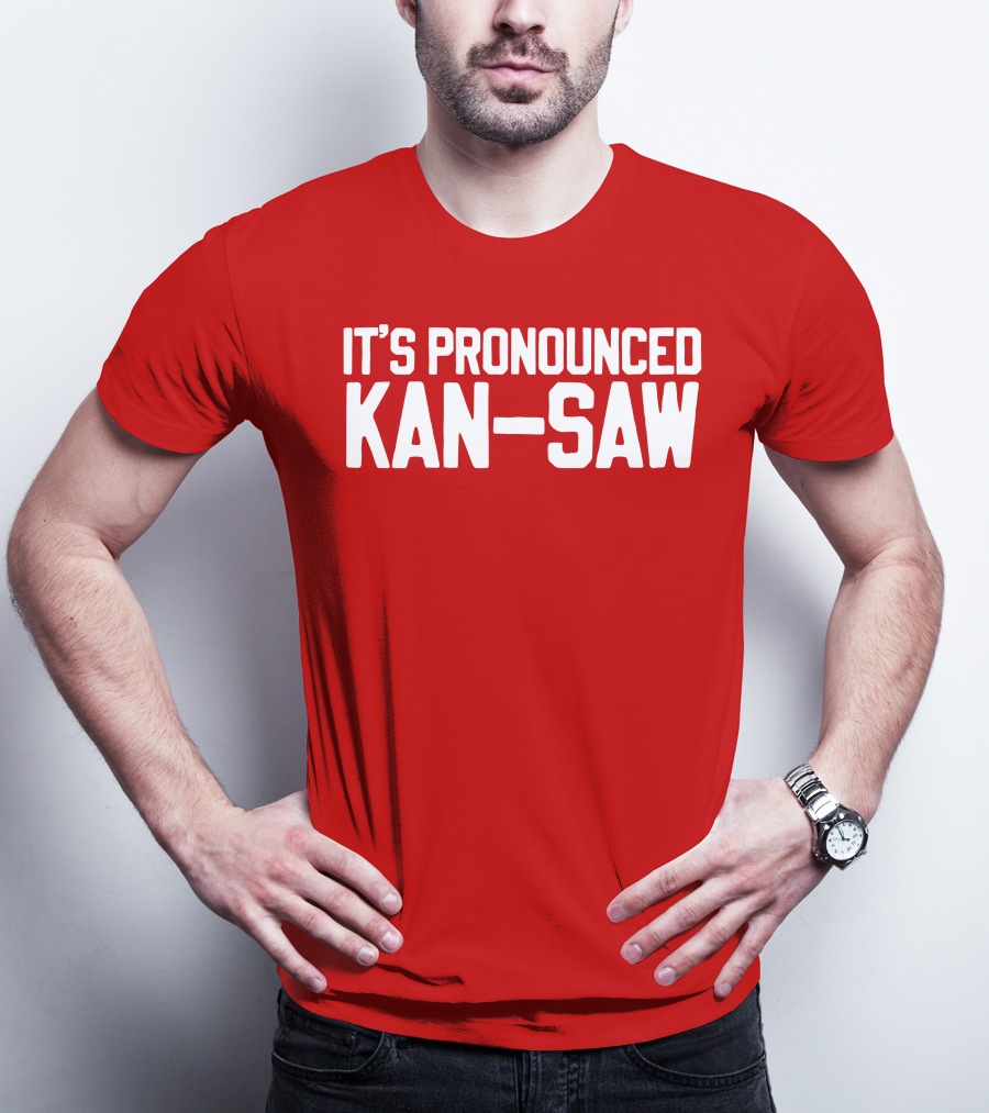 Hogs It's Pronounced Kan Saw Arkansas Razorbacks T-Shirt