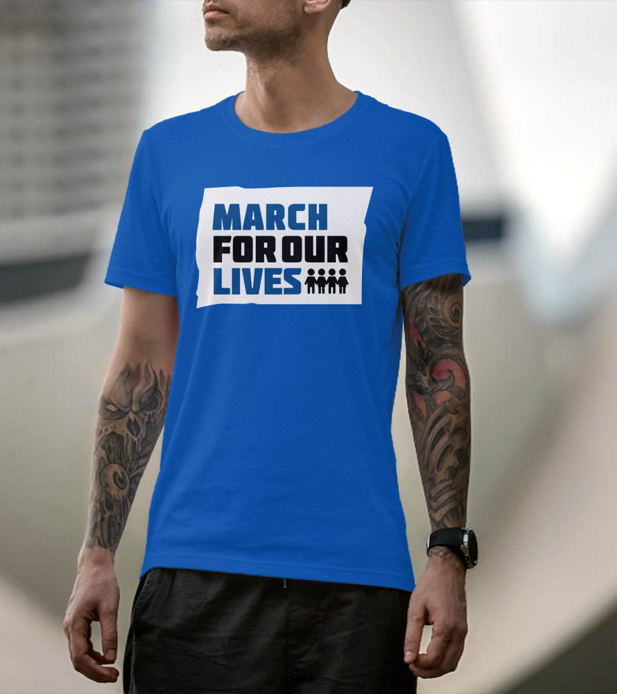 MARCH FOR OUR LIVES Protest Social Movement Iconic Text And Figures T-Shirt