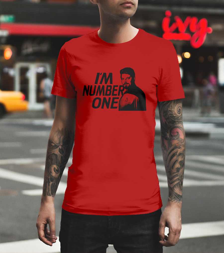 Star Trek I'm Number One Jonathan Frakes Red Crewneck T-Shirt