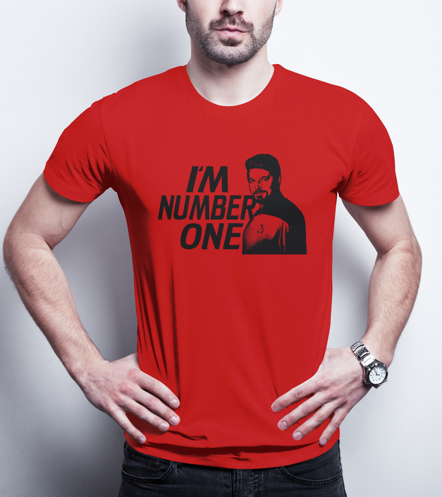 Star Trek I'm Number One Jonathan Frakes Red Crewneck T-Shirt