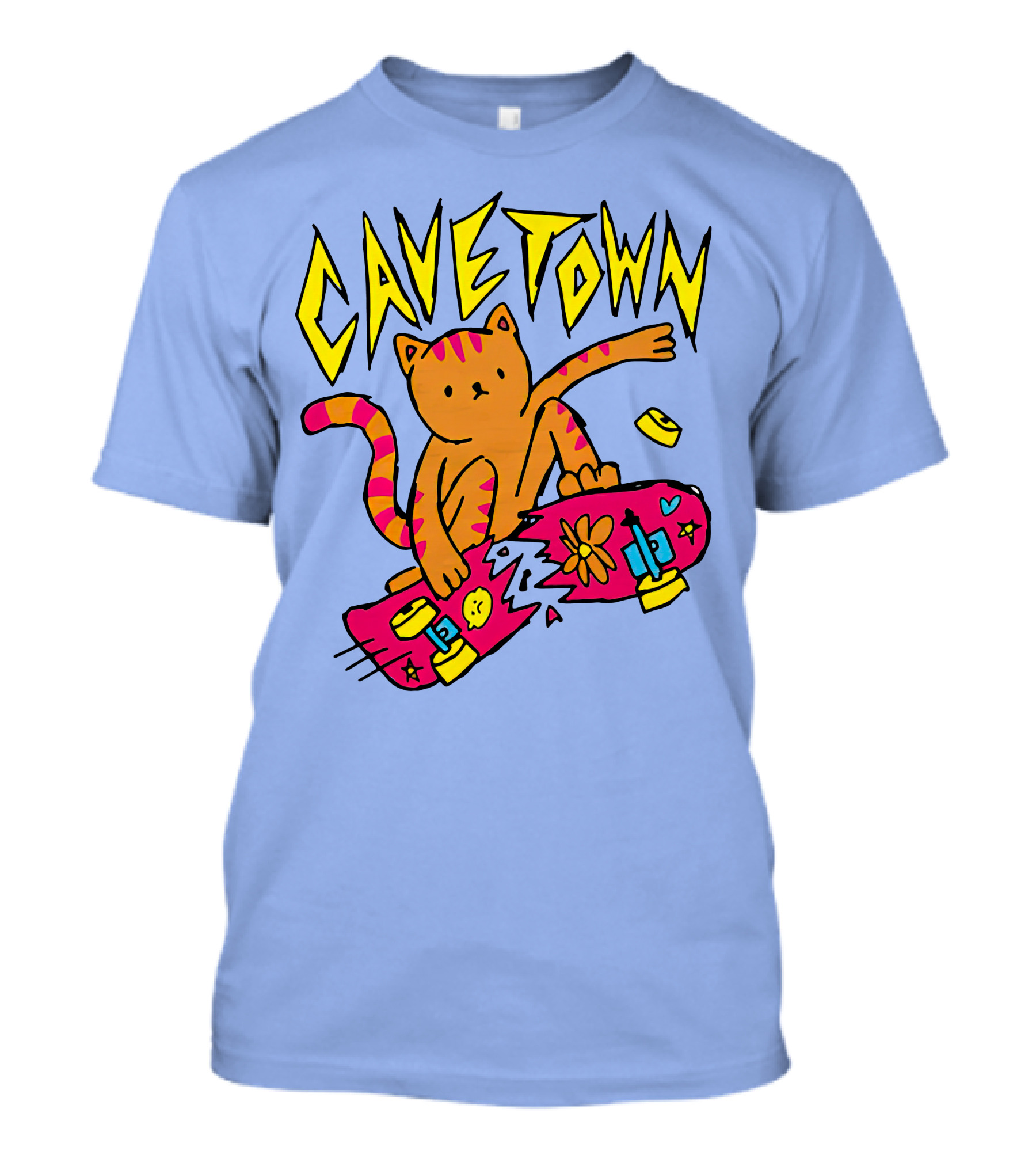 Cavetown Cat Skateboard Fun T-Shirt
