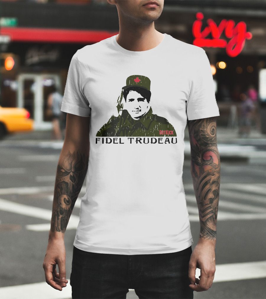 Fidel Trudeau Outkick Maple Leaf Military T-Shirt