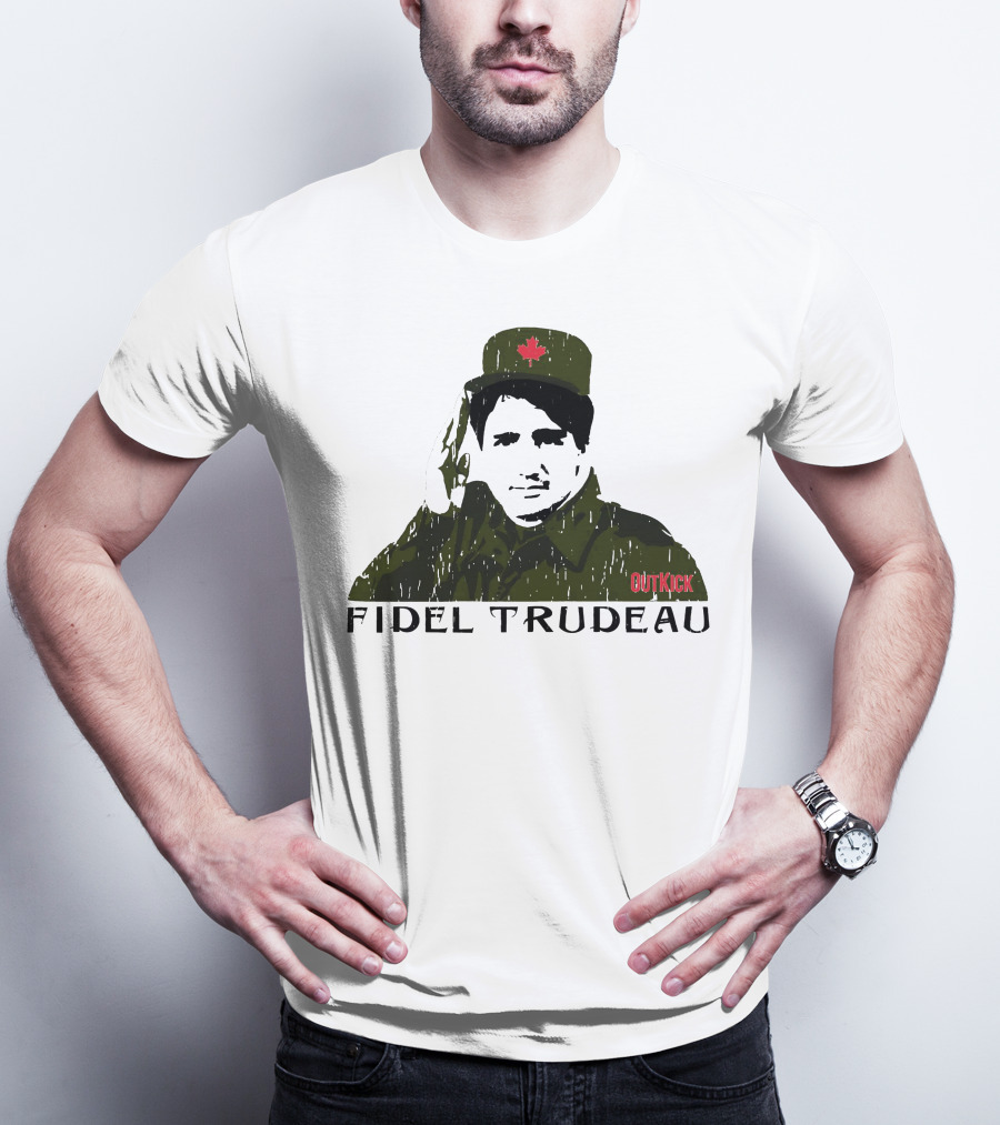 Fidel Trudeau Outkick Maple Leaf Military T-Shirt