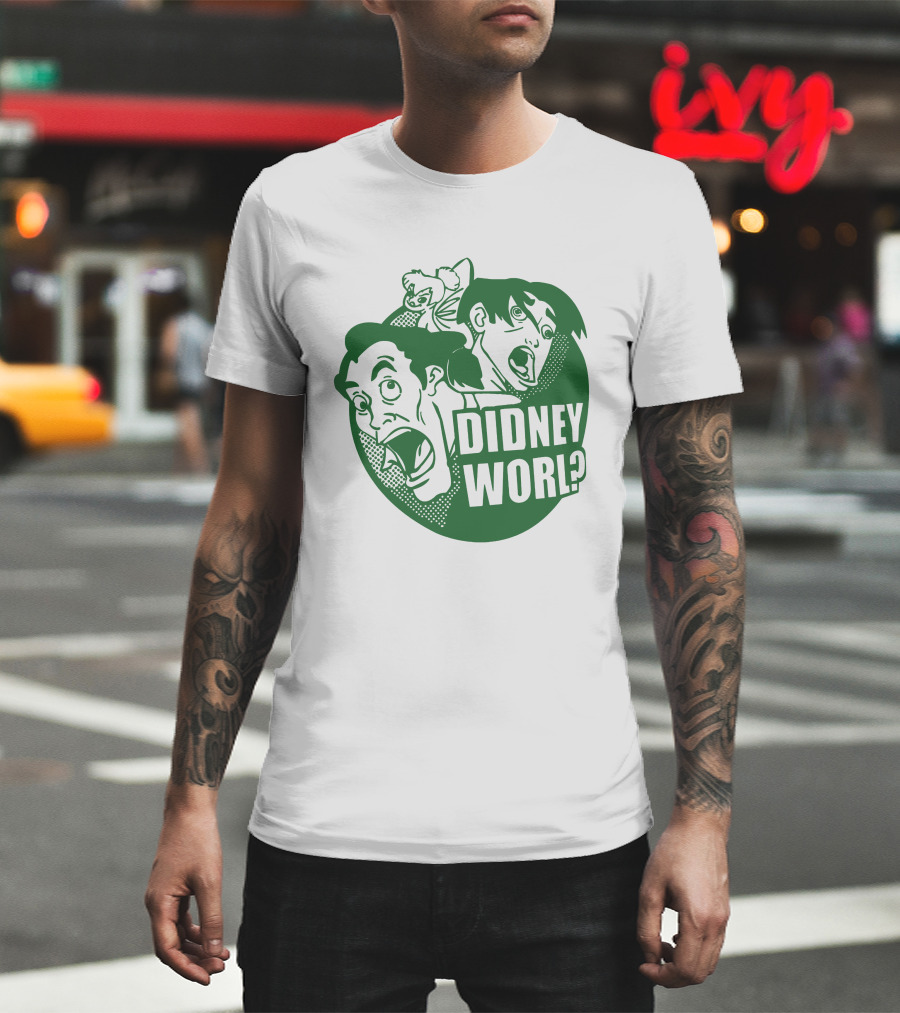DIDNEY WORL Disney Parody Characters Reaction T-Shirt
